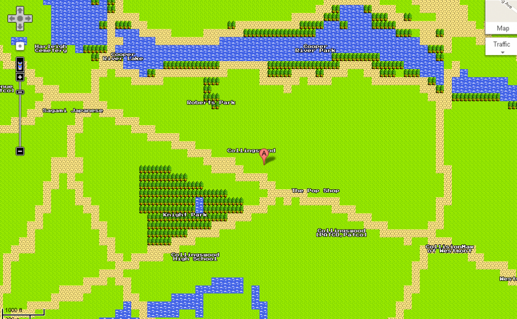 List of Interesting Places in 8-Bit Google Maps – bengarvey.com